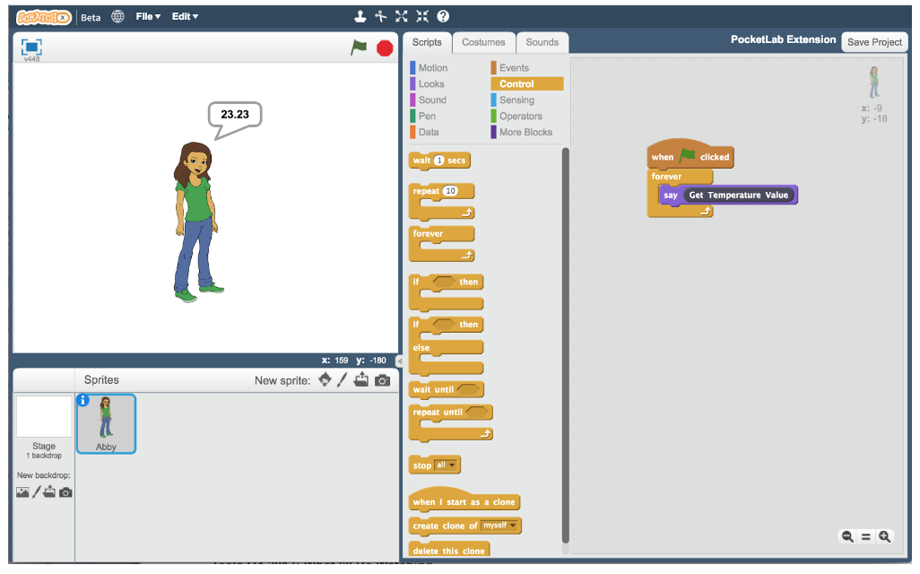 Programming with Sensors in Scratch | PocketLab